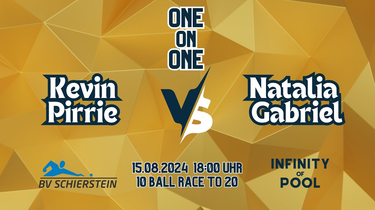 WATCH LIVE | ONE ON ONE Kevin Pirrie vs. Natalia Gabriel 15.08.2024 ...