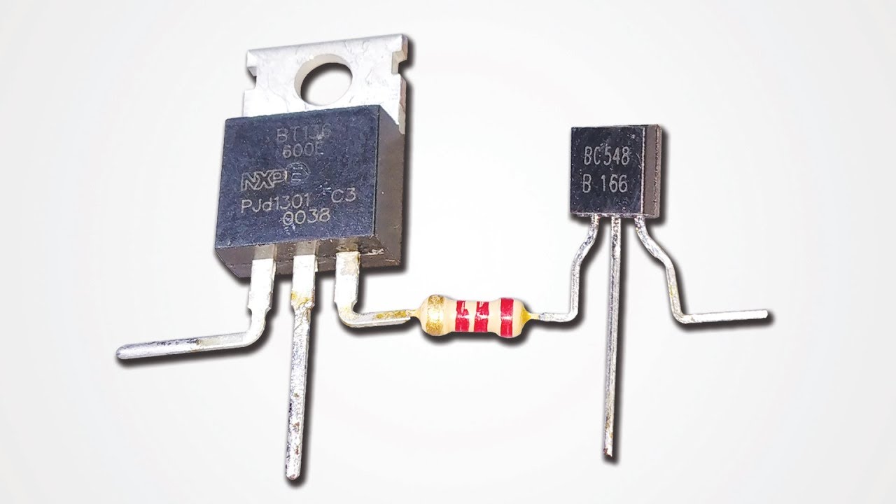 How To Make 220v AC Bulb Flasher Circuit Using Triac - YouTube