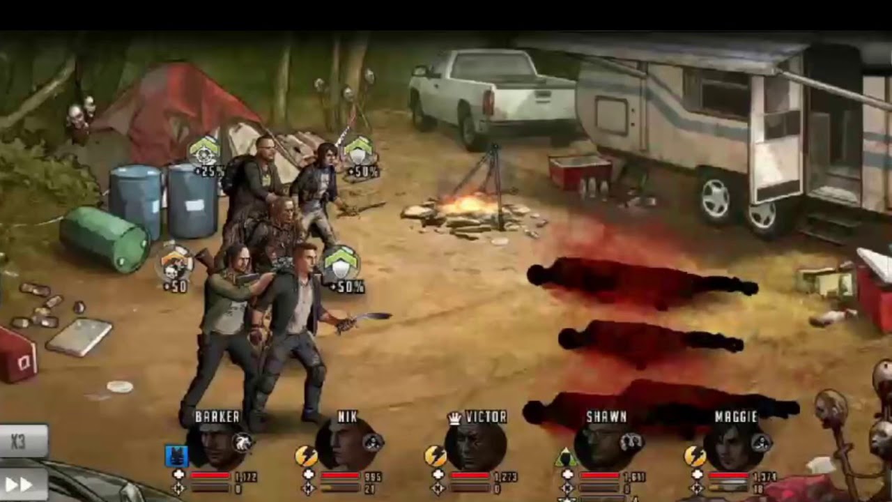 Turn 1 Shawn attack team! The Walking Dead: Road To Survival TWD - YouTube