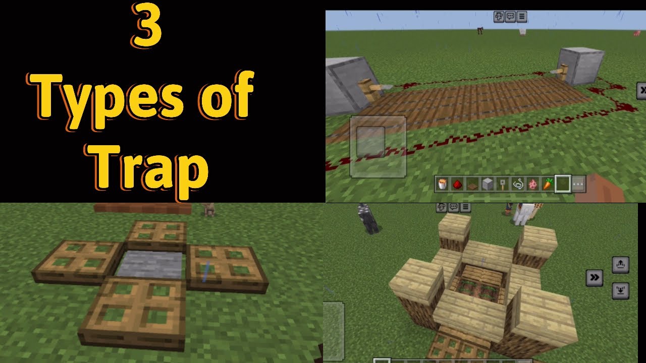 3 types or traps in minecraft | animals traps | - YouTube