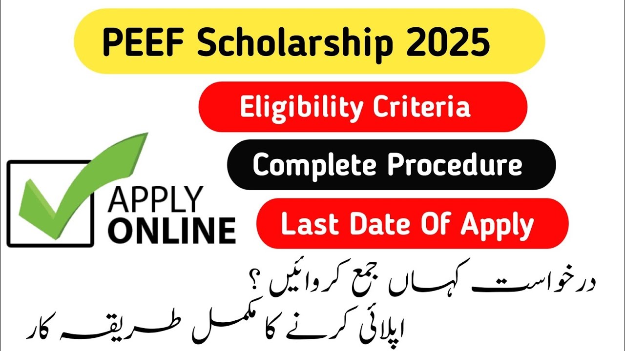 PEEF Scholarship 2025 |How to apply in PEEF Scholarship| PEEF master ...