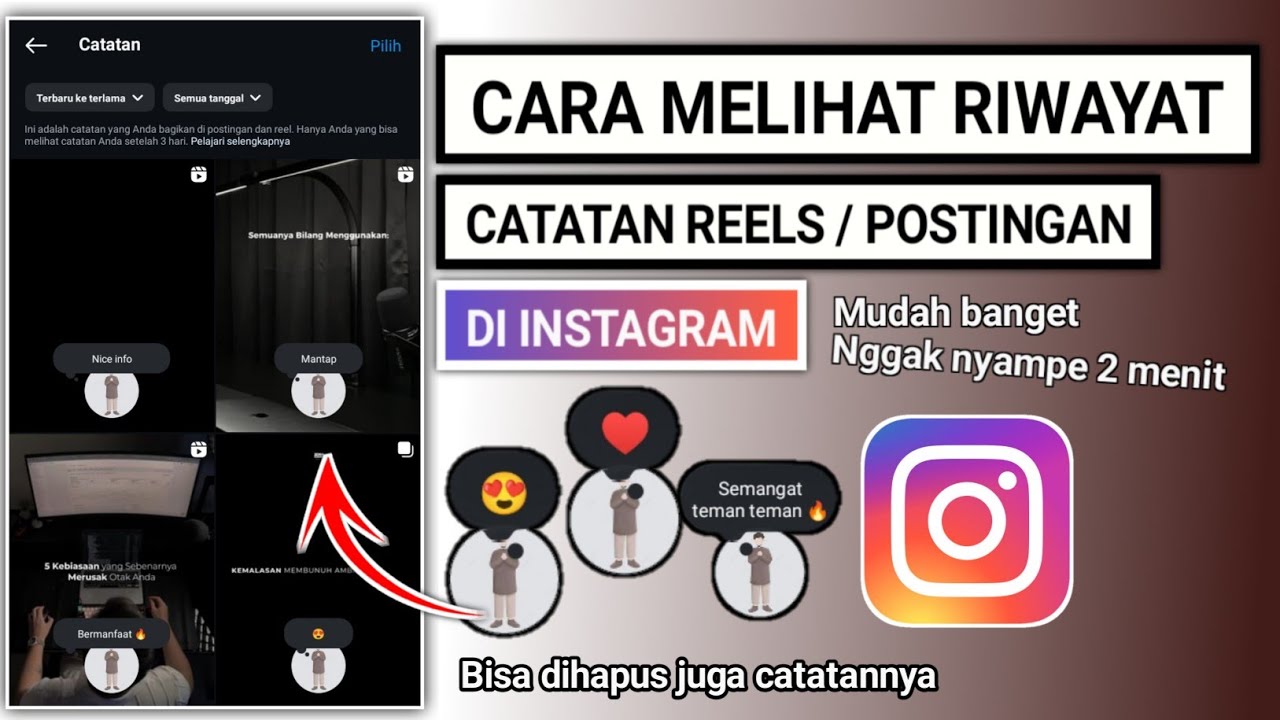 Cara melihat riwayat catatan reels atau postingan Instagram | Cara ...