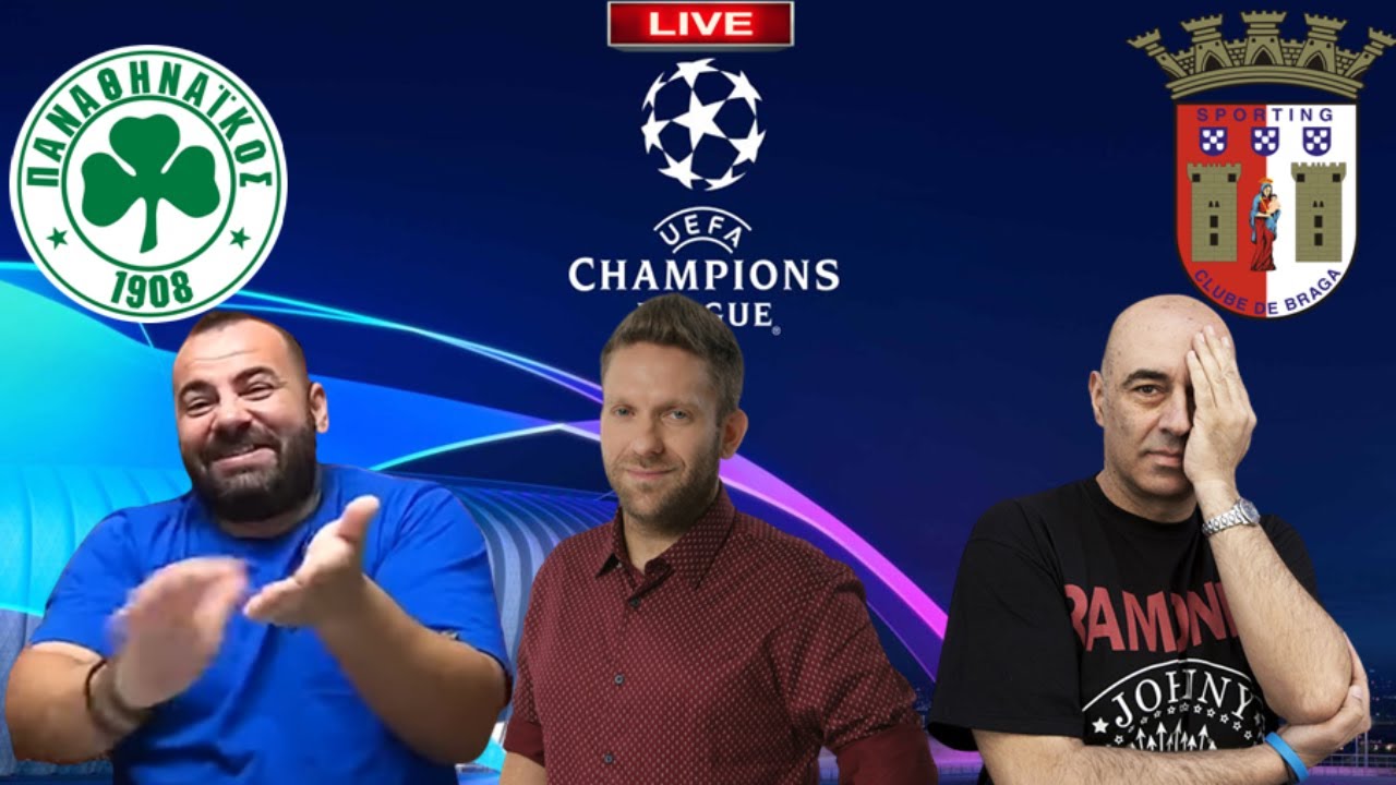 Live σχολιασμός ΠΑΝΑΘΗΝΑΙΚΟΣ-ΜΠΡΑΓΚΑ με Χατζηνάκο-Φρουρό-Ασλαμά - YouTube