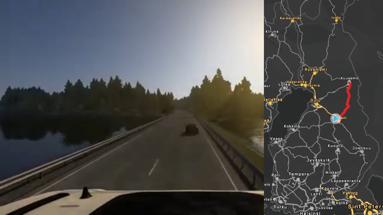 ETS2 Nordic Horizons: Finland Kajaani - Kuusamo - YouTube