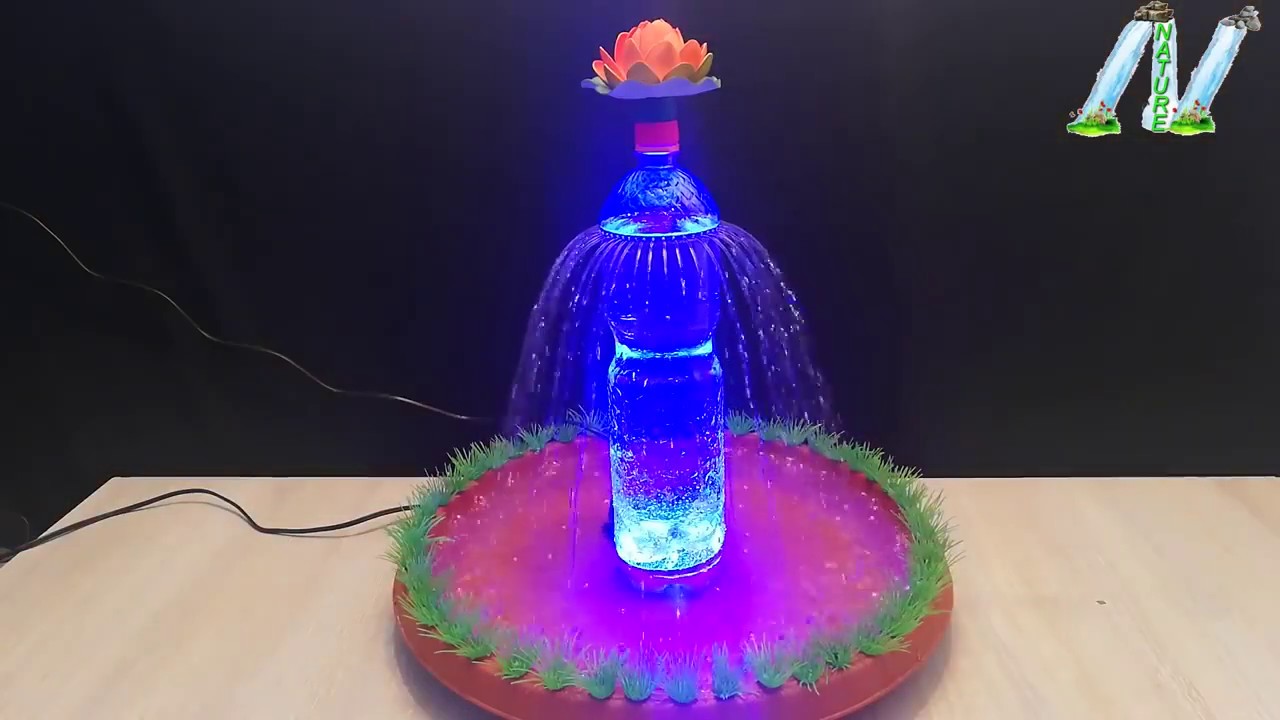 How to make Tabletop Fountain with plastic bottle in very easy - YouTube