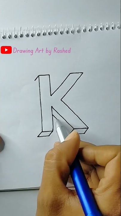 3D K letter art 🎨 - YouTube