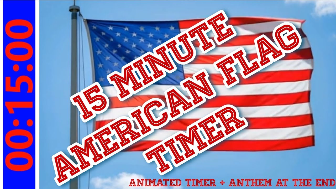 MAGA 15 Minute American Flag Timer 🇺🇸 | Silent Countdown – Ends with U ...