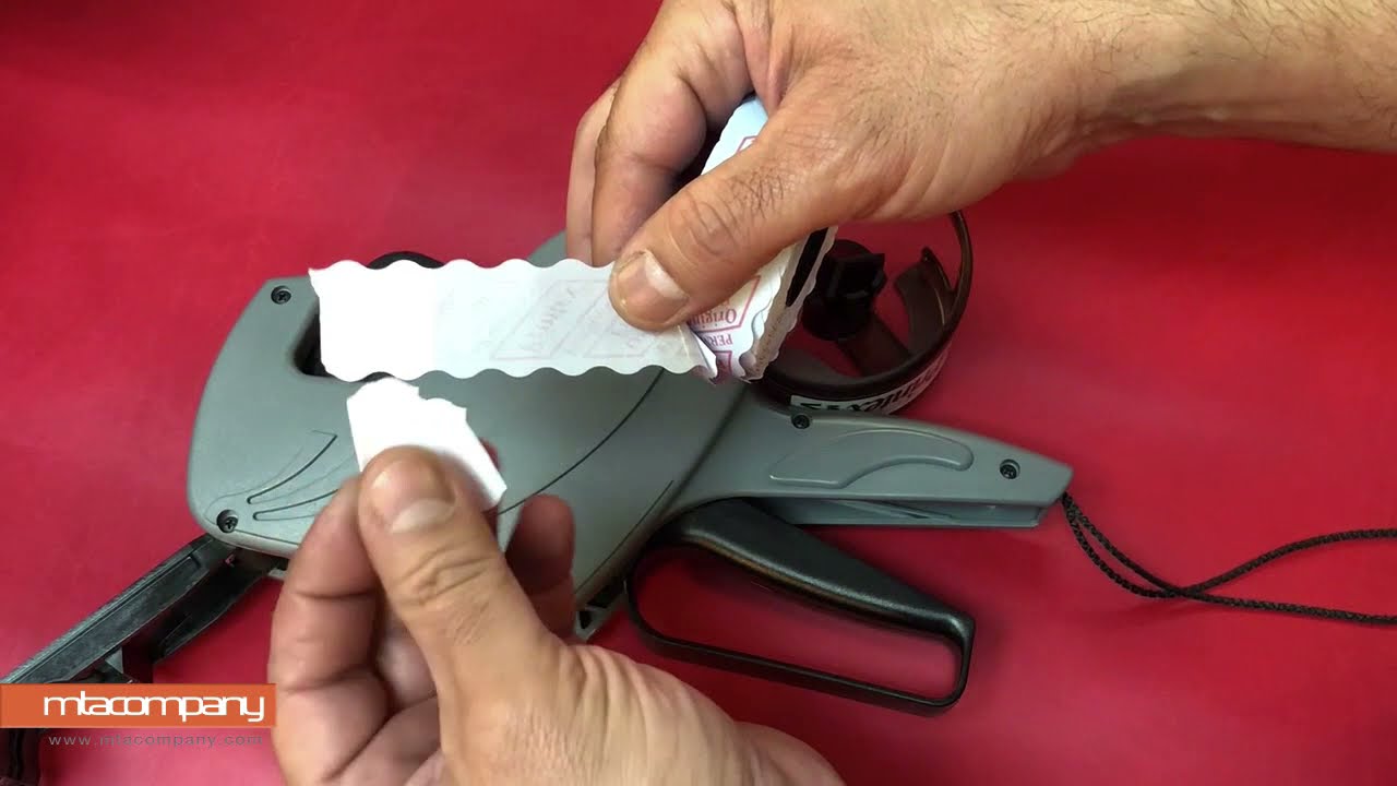 Printex Labelling Machine V series, How to load a label roll - YouTube