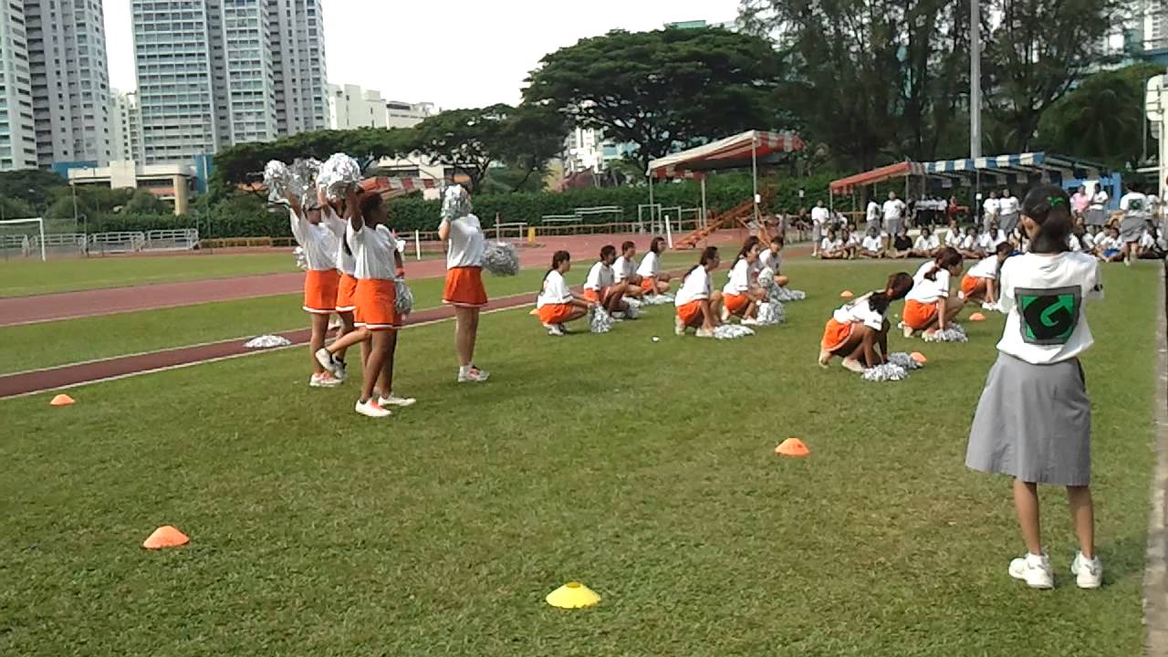 Cedar Girls Sec Sch Sports Day 2012 Oleander House Cheer - YouTube
