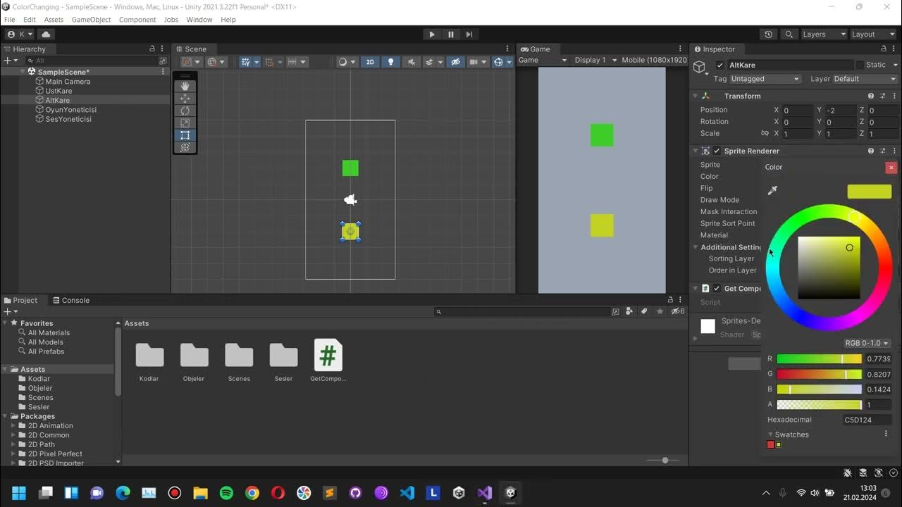 Unity C Getcomponent Kullanımı Componentlere Kod Üzerinden Ulaşmak Youtube