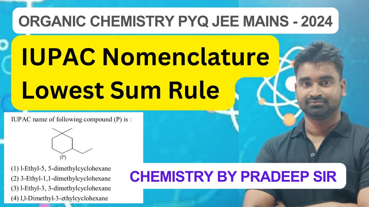 iupac nomenclature of organic chemistry class 11 JEE Mains 2024 PYQ Questions - YouTube