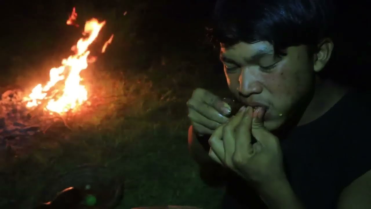 Arrow shooting to get two chicken | grilled BBQ Chicken for diner | eat ...