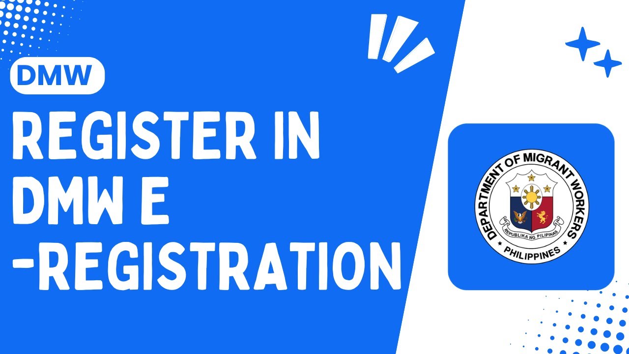 How to Register in DMW E-Registration !! Sign Up DMW E - Registration ...