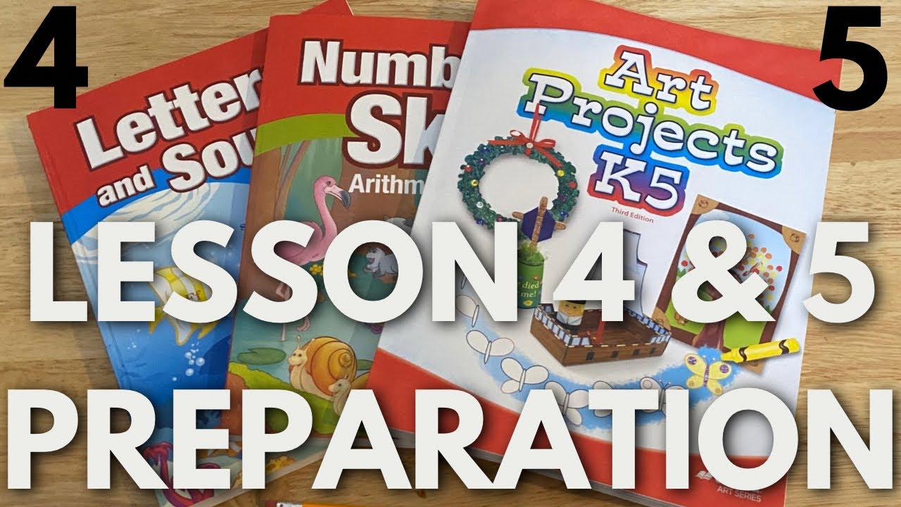 Abeka Lesson 4 & 5 Kindergarten Preparation | Making homeschool easy ‼️ ...