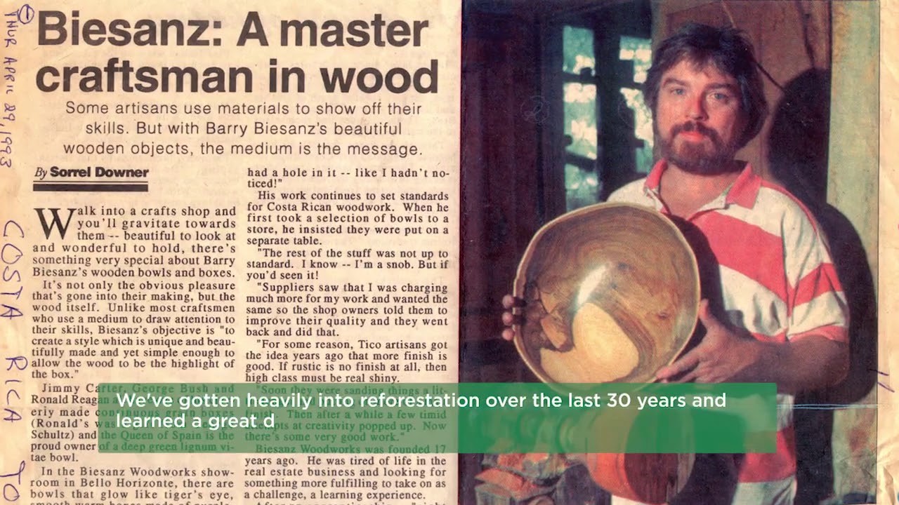 #MadeInCostaRica- Woodworker Barry Biesanz - YouTube