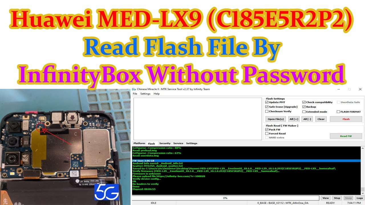 Huawei MED LX9 C185E5R2P2 Read Flash File By InfinityBox Without Password - YouTube