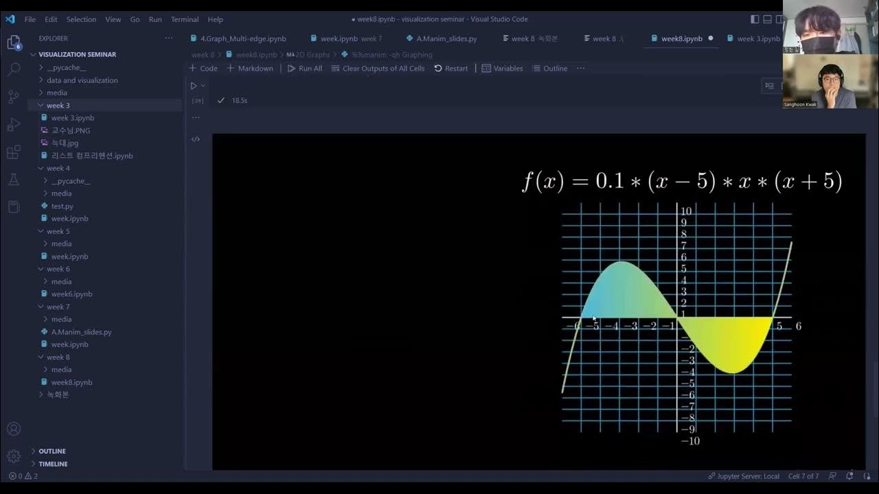 [시각화] 2d graphs, manim loop - YouTube