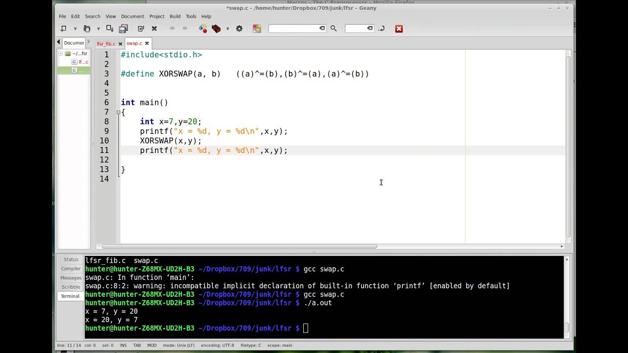 Application Xor Swap C Tutorial 91 Youtube
