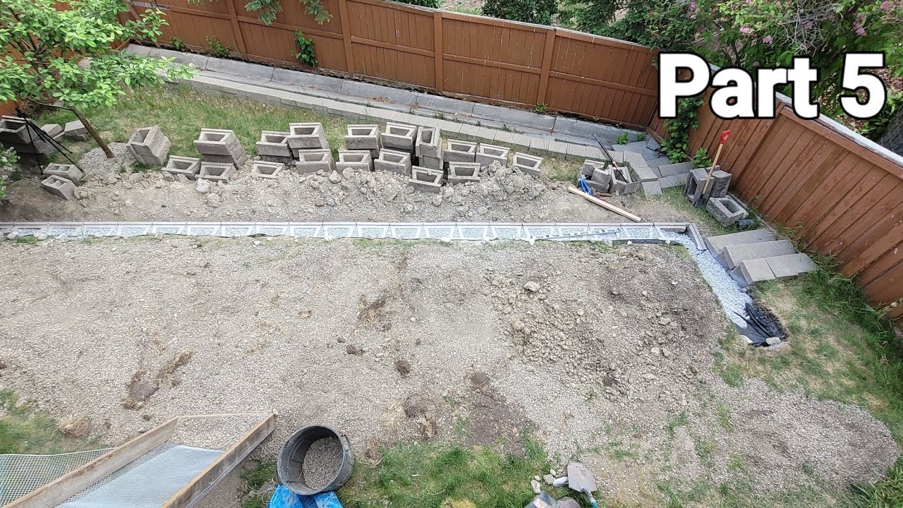 Fix retaining wall - part 5 - YouTube