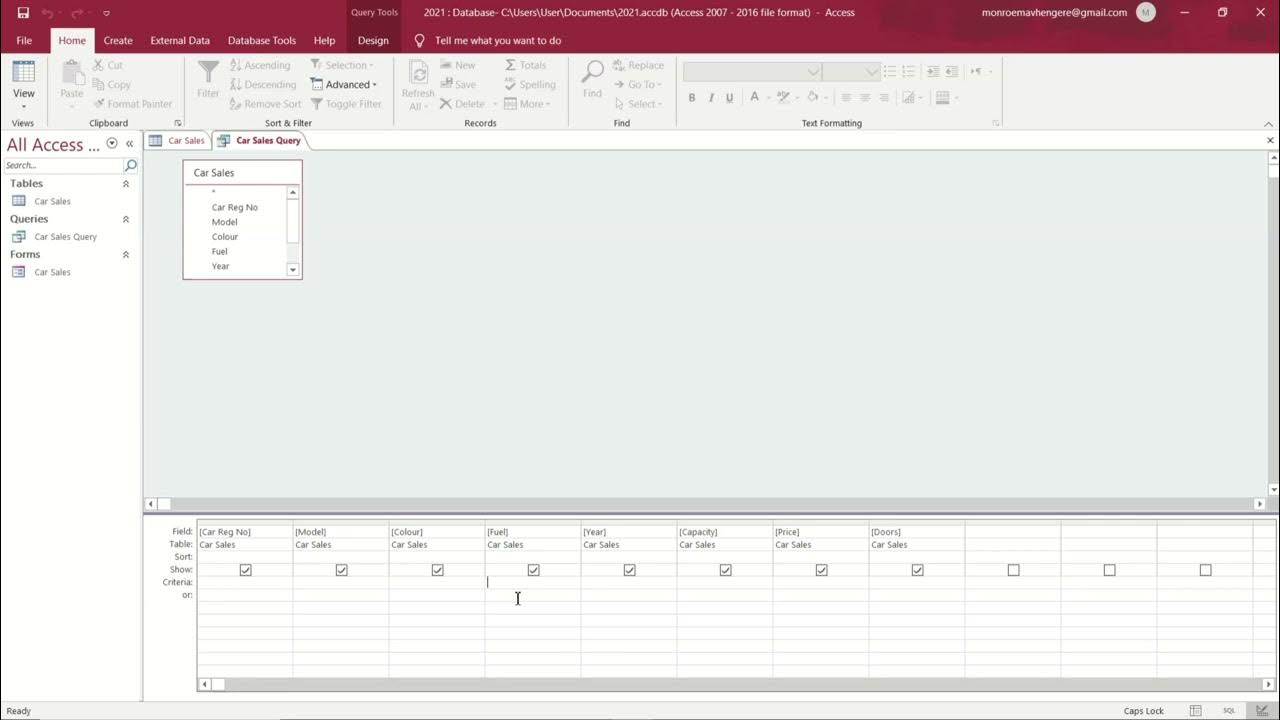 No.4c 2021 O'Level Zimsec Nov Comp Sci query that filters a field using the last letter of a ...