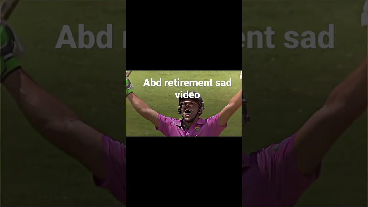 #abd retirement sad emotional video - YouTube