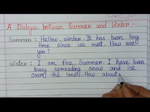 Dialogue Between Summer and Winter | Class 6 English Dialogue Writing ...