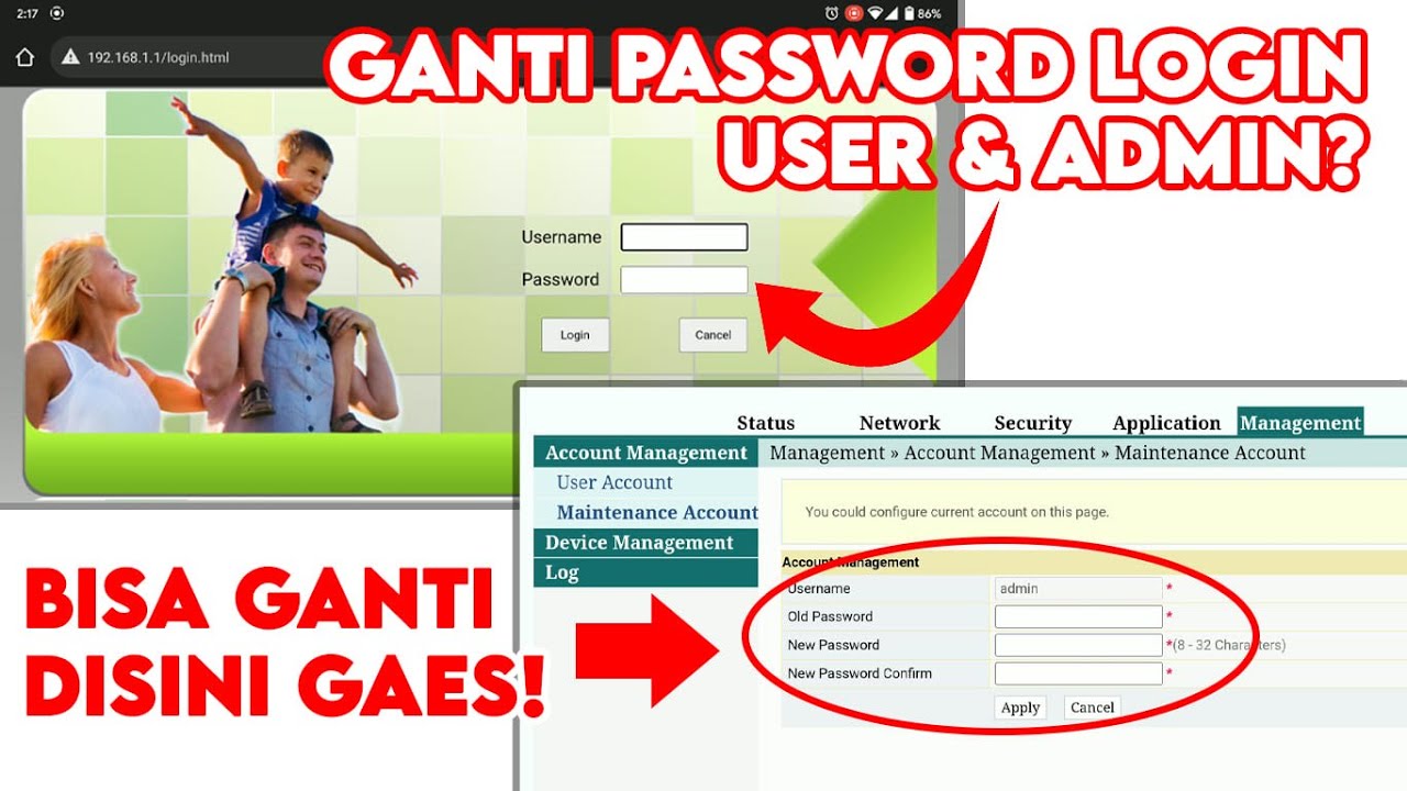 Cara Mengganti Password Login Modem IndiHome Lewat HP - YouTube