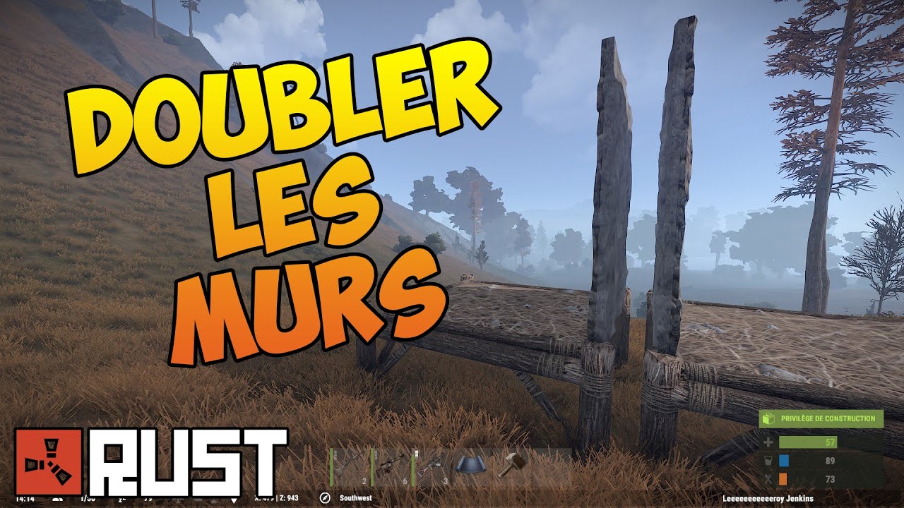 Rust FR - Astuce Tuto construction - Doubler les murs , renforcer sa base - YouTube