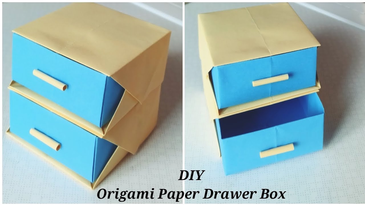 DIY How to make Origami Drawer Box/How to make Paper Box/Easy Paper ...