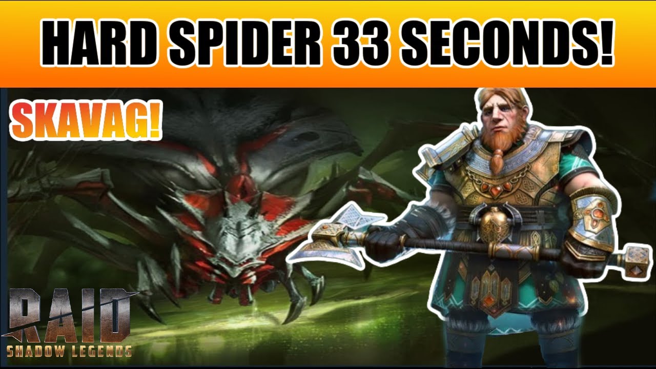 SPIDER HARD 10 WITH GNUT! FREE TO PLAY TEAM! Raid: Shadow Legends - YouTube