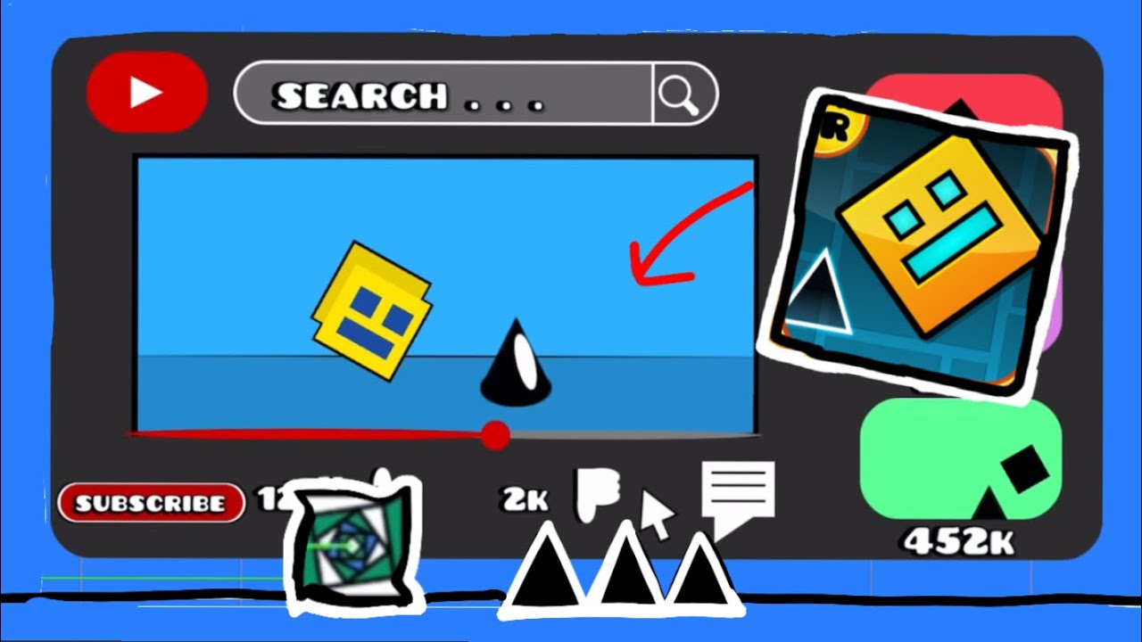 Recreating YOUTUBE in GEOMETRY DASH | GD Level Editor - YouTube