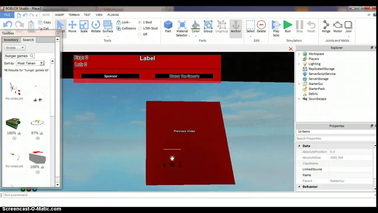 Roblox:How To Make A Hunger Games - YouTube