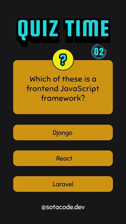 Which of these is a frontend JavaScript framework? - YouTube