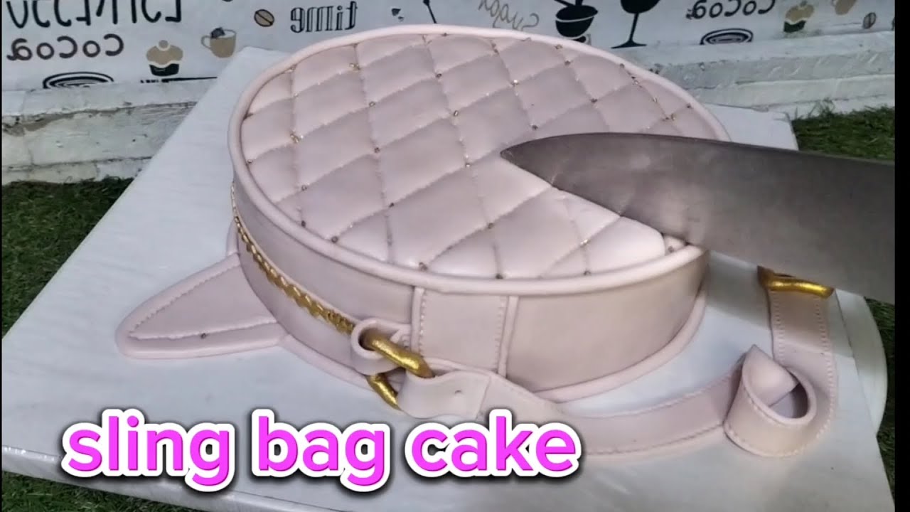 sling bag cake, edible bag, trending bag #trending #cake #bake # ...