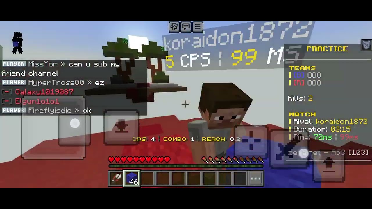 blocks clutch practice with online friends in Minecraft - YouTube