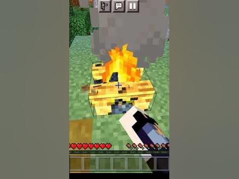 Cara membuat api unggun di Minecraft 😲 - YouTube