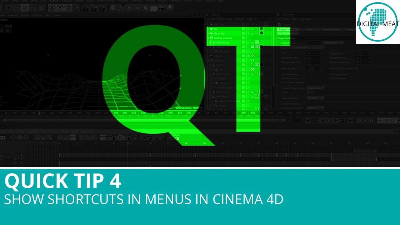 Quick Tip 4: Show Shortcuts In Menus In Cinema 4D - YouTube