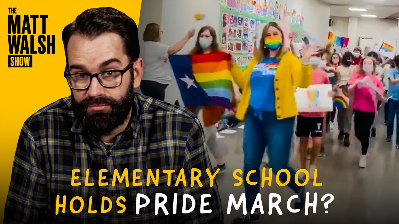 Elementary School Holds PRIDE March for Young Kids - YouTube