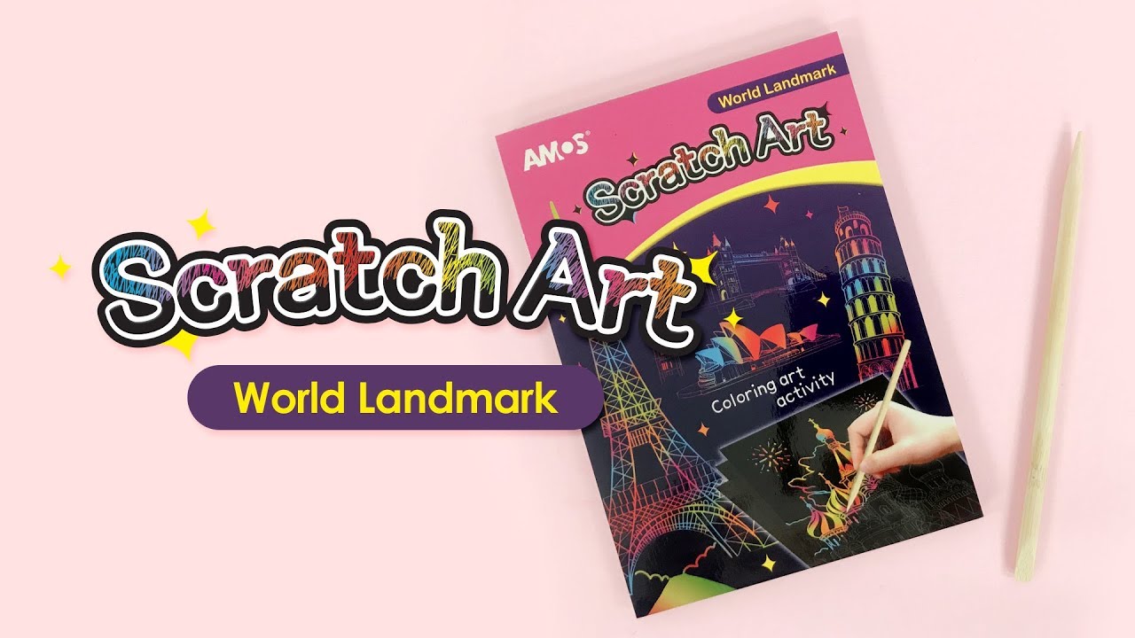 SCRATCH ART | WORLD LANDMARK | S4-FB - YouTube