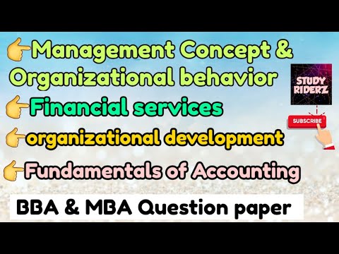 BBA & MBA Question paper | BDU @StudyRiderz - YouTube