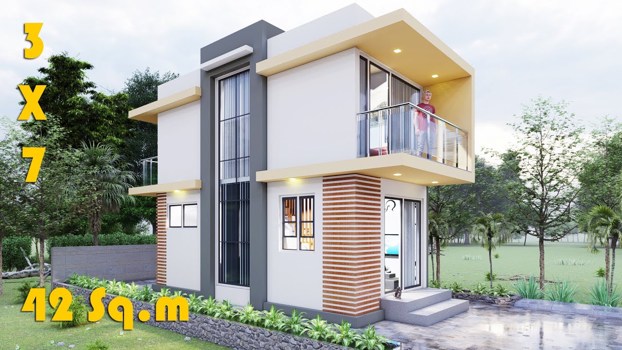 2 BEDROOM TINY HOUSE DESIGN 3X7 METERS - YouTube