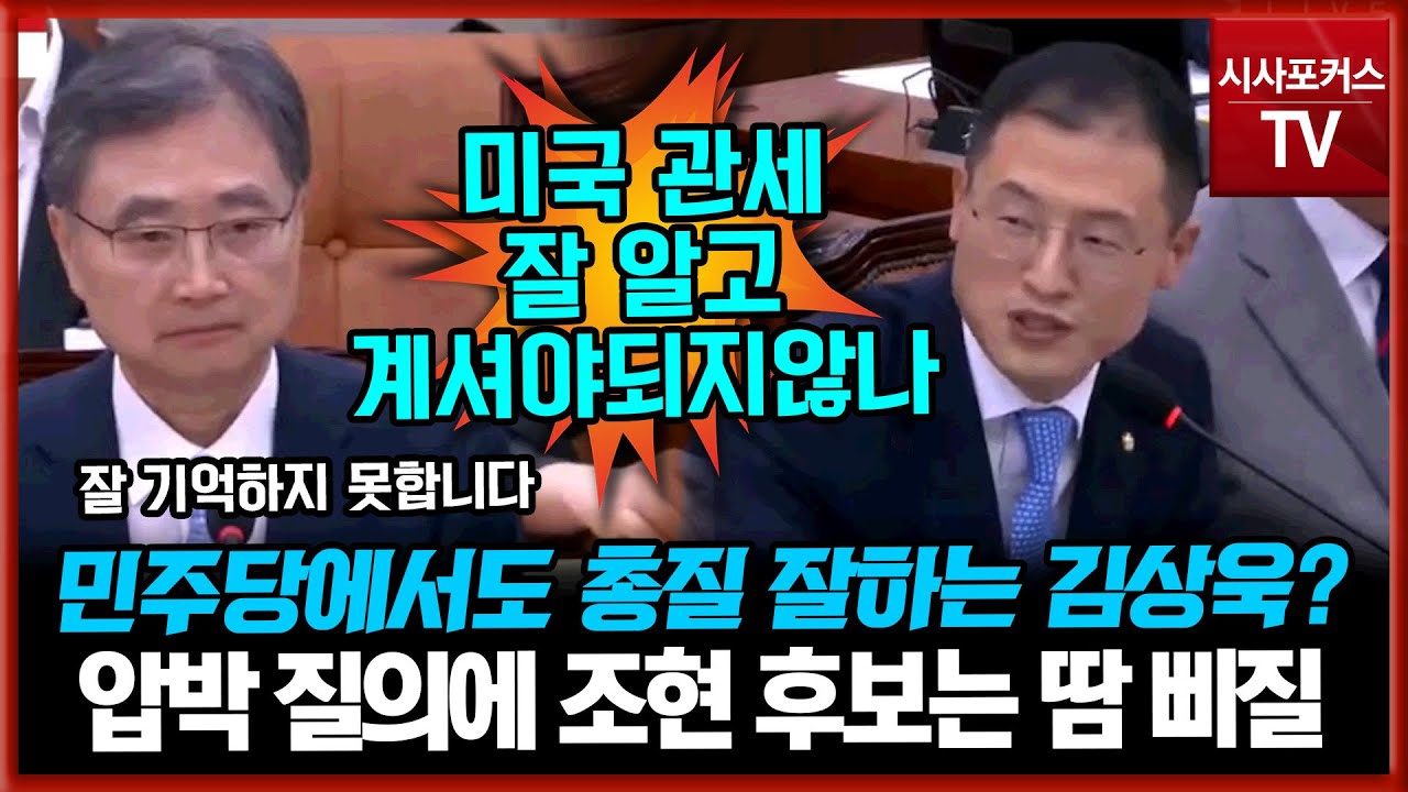 같은편인듯 아닌듯한 민주당 김상욱 "미국 관세 중요하다며? 알고 계셔야되지 않습니까?"...아는게 없는 조현 땀 삐질삐질 ...