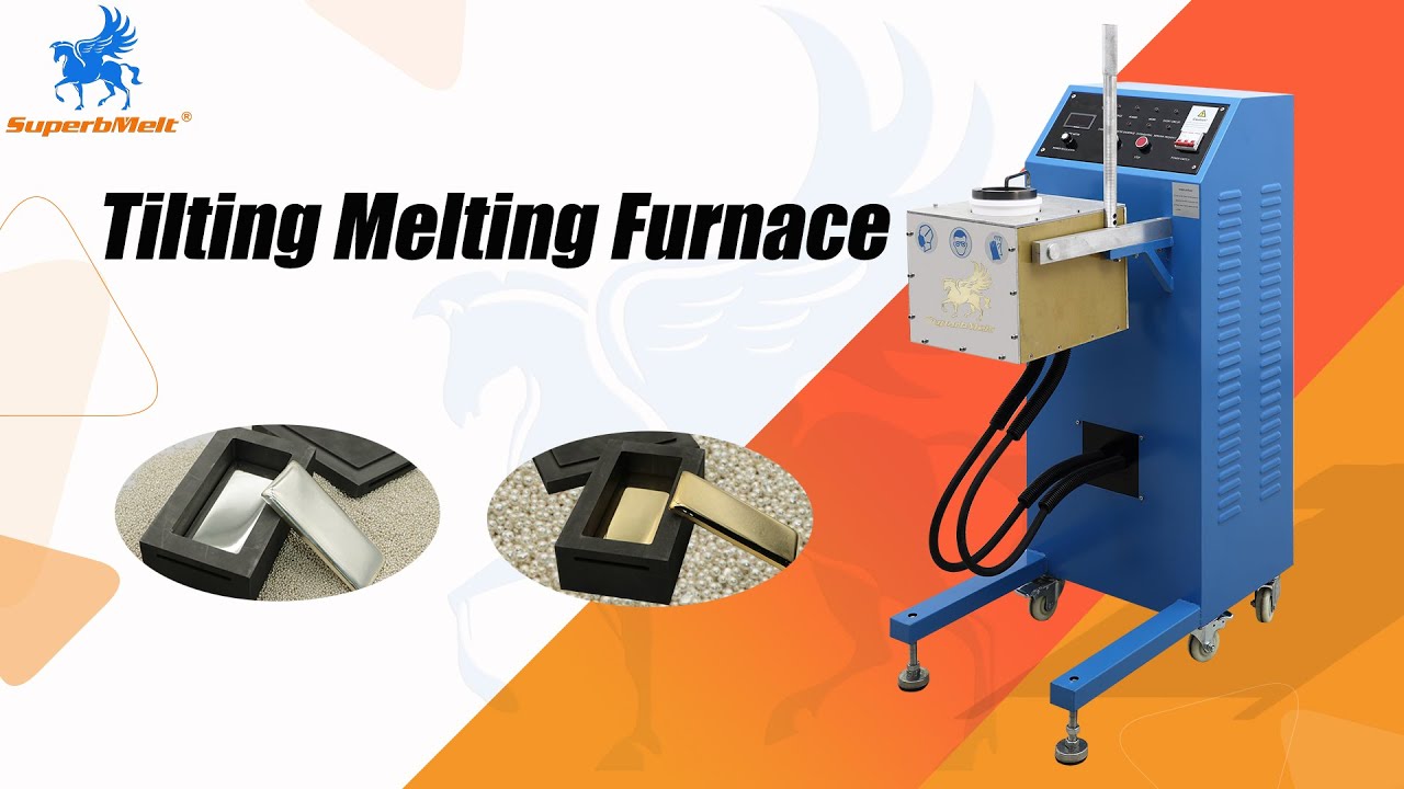 How to melt gold,silver and karat gold to make bar, Superbmelt tilting ...