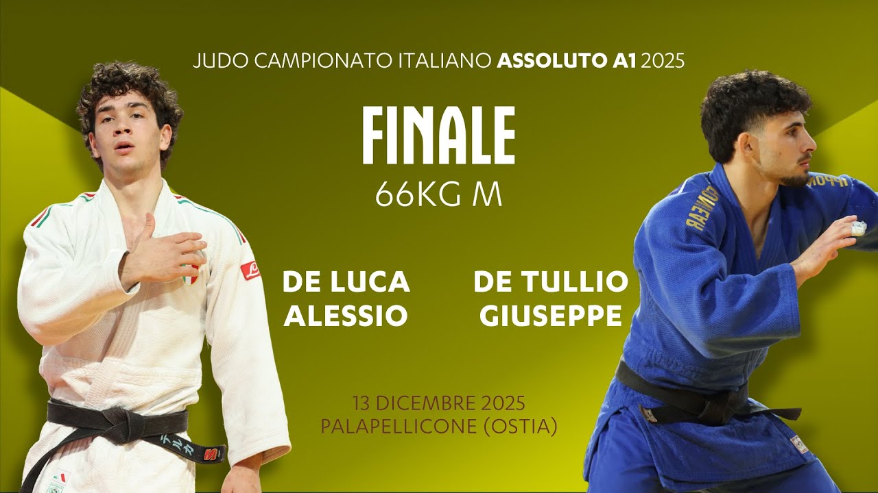 Judo 🥇 Finale 66kgM 🏆 DE LUCA Alessio 🆚 DE TULLIO Giuseppe 👉 Assoluti ...