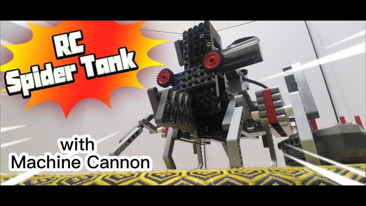 Build an RC Spider Tank with Machine Cannon, 8 Leg Walking, 搖控蜘蛛坦克 ...