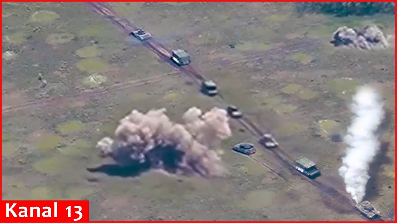 Another convoy of "turtle tanks" that Russians are proud of, was ...
