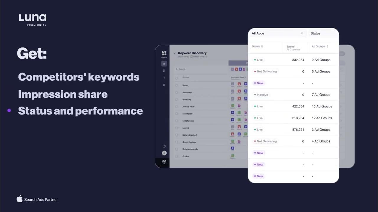 Meet the Luna Keyword Discovery tool for Apple Search Ads - YouTube