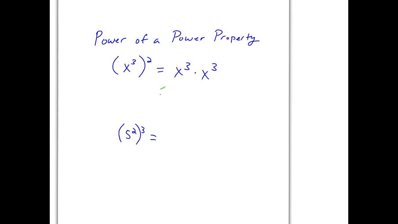 Alg 1 F.1 Natural Number Exponent Properties - YouTube