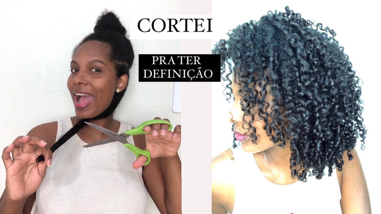 CORTE FÁCIL PARA CABELO CACHEADO EM CASA - Cachos 3C - YouTube
