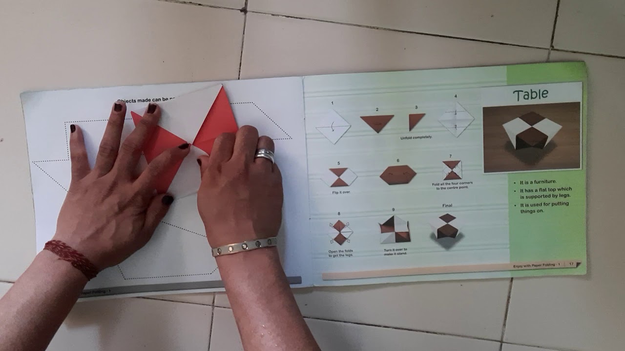 Std - I Table (Origami) Book - Jeevandeep - YouTube